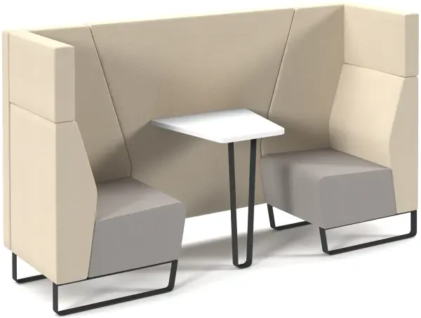 Dams Encore² Open High Back 2 Person Meeting Booth with Table - Office ...
