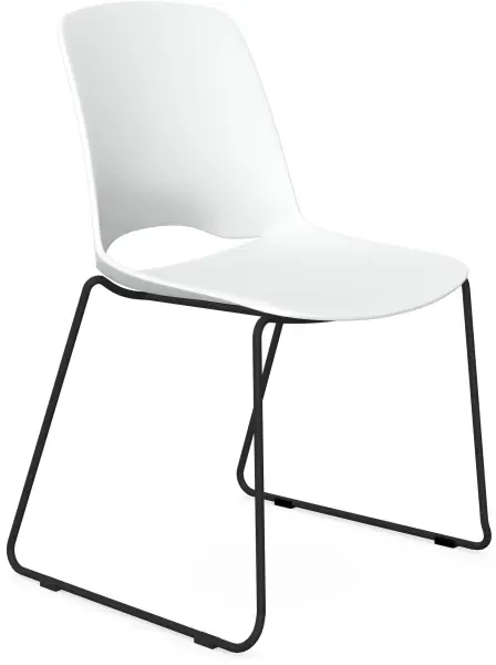 Elite Kiro Sled Open Back Chair With Plastic Shell - Office Furniture ...