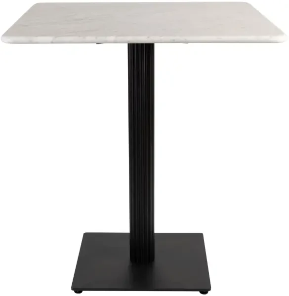 Zap Boston Fluted Solid Carrara Marble Square Dining Table - 700mm ...