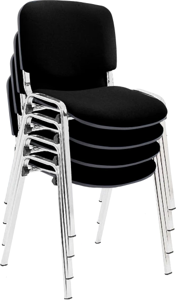 Box of Four Dams Taurus Chrome Frame Stacking Chairs - Office Furniture ...