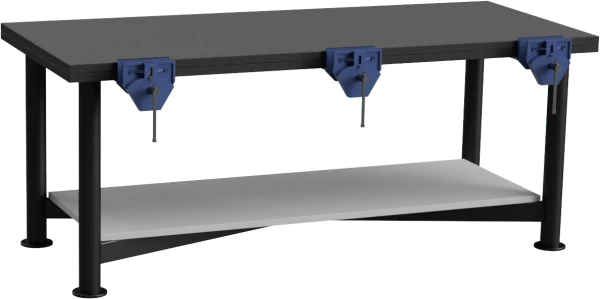 Willowbrook TekBench Phenolic Top 3 Person Bench with 3 Vices and ...